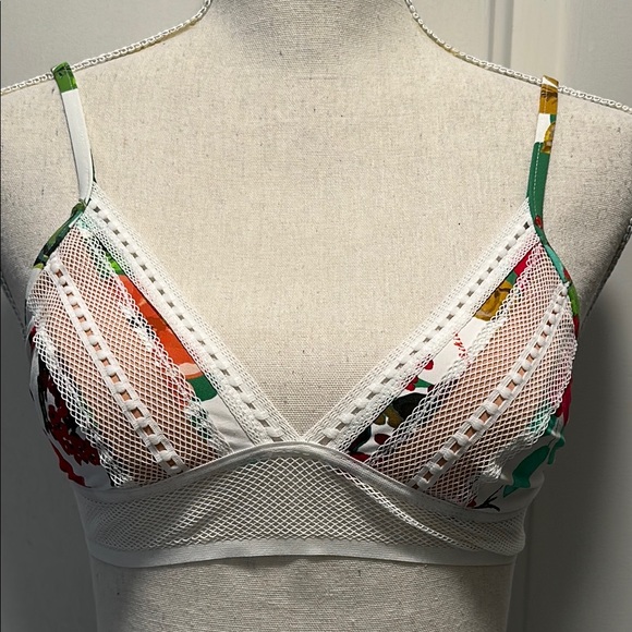 MISS BIKINI | Swim | Miss Bikini Floral Mesh Bikini Top | Poshmark